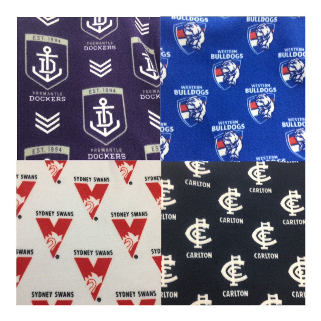 AFL Footy Weighted Lap Blanket, Soft Polar Fleece , Poly Pellet Filled ...
