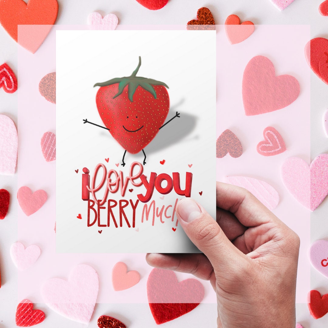 Food Pun Card | Beets & Strawberry | Printable | Digital Download ...