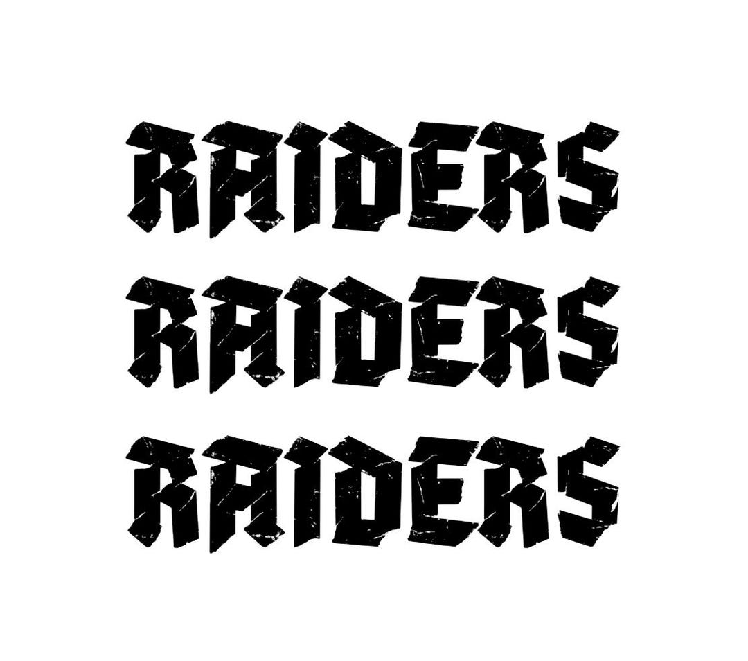 RAIDERS Png File Wording - Etsy