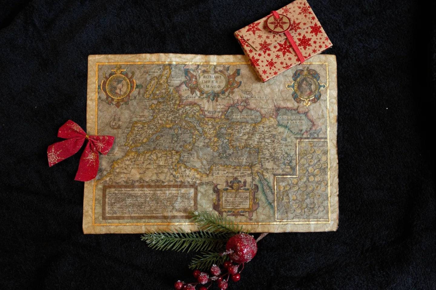 Medieval Map Replica Roman Empire, Abraham Ortelius, 1584 Handcrafted ...