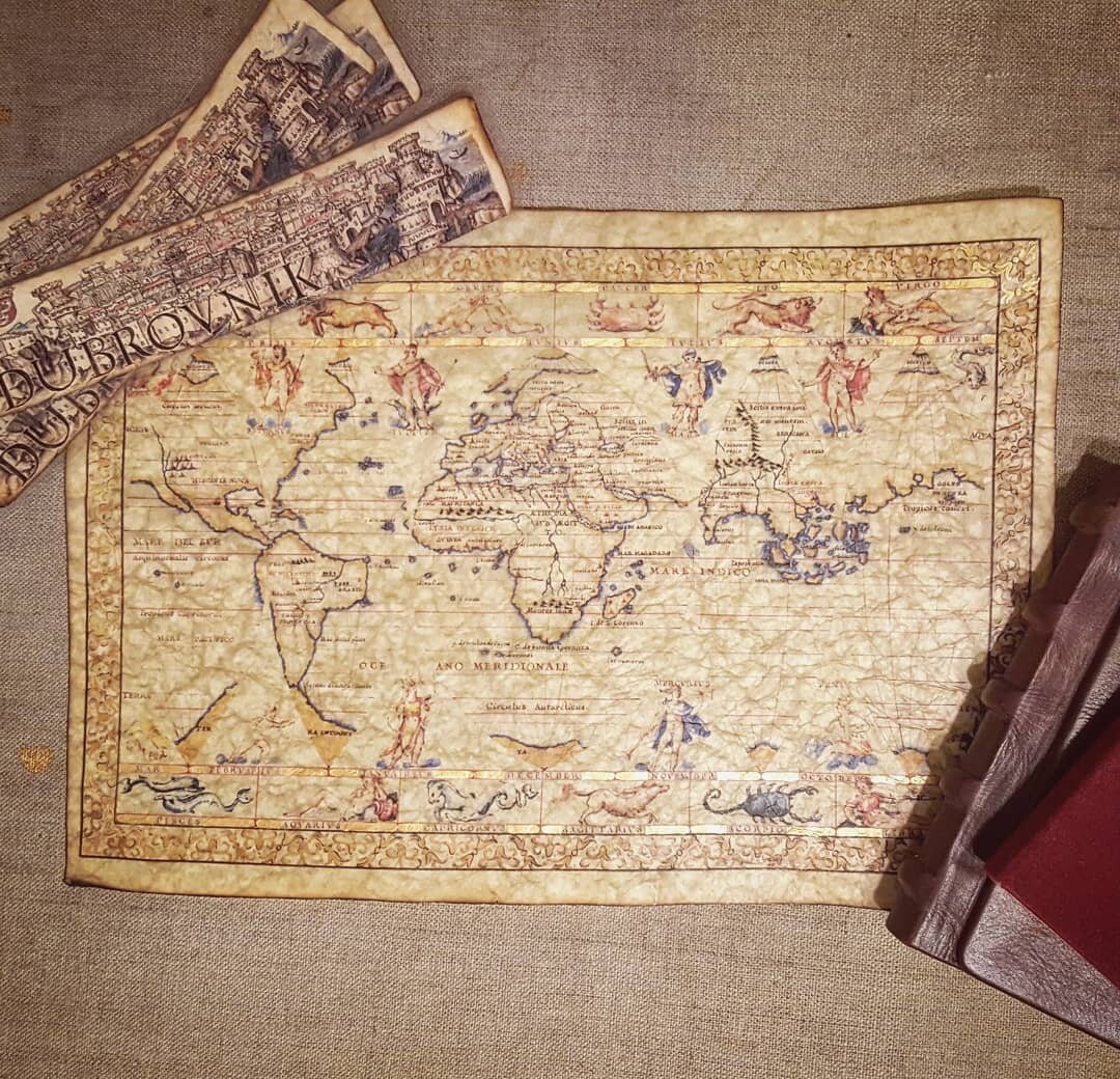 Medieval Map Replica • World Map by Francesco Ghisolfi, 16th Century ...