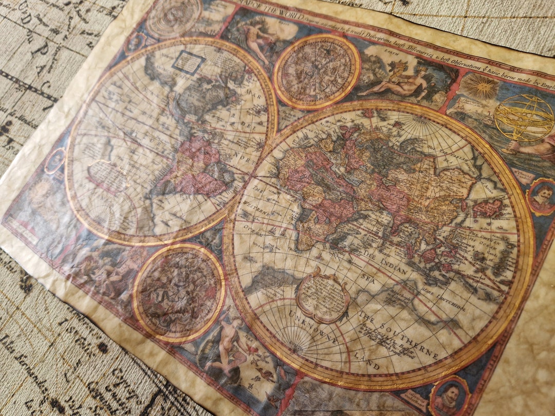 Medieval Map Replica • A New and Accurat Map of the World, John Speed ...