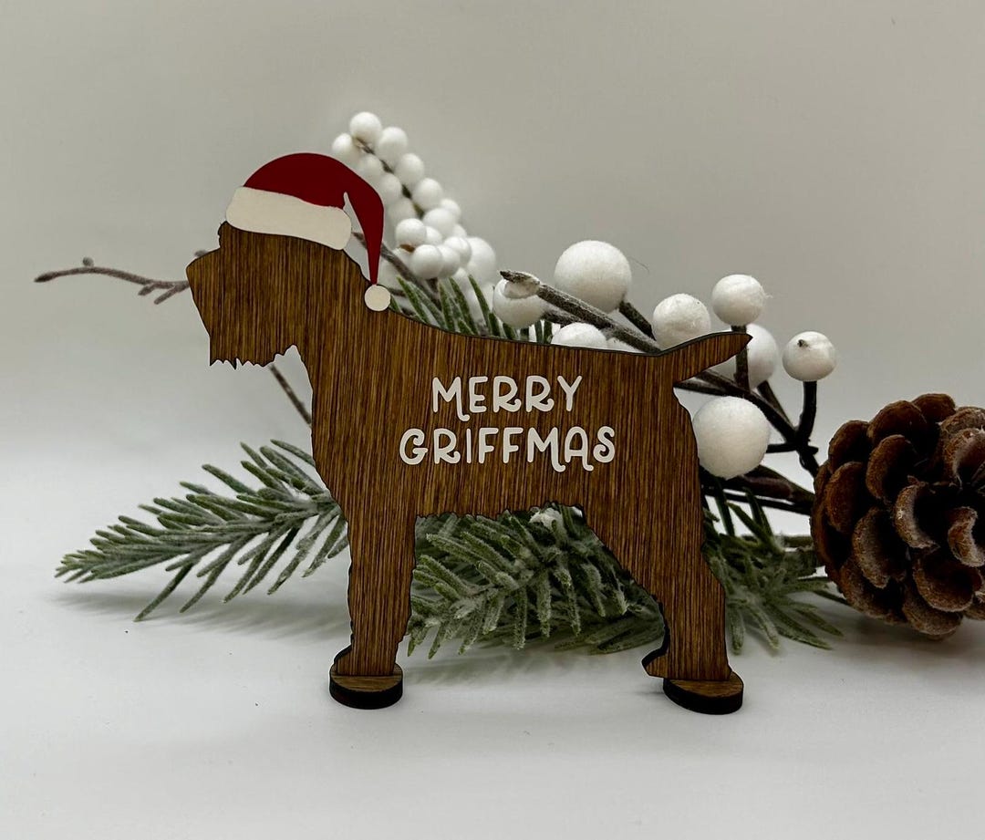 Wirehaired Pointing Griffon Christmas Figurine - Pet Figurine - Laser ...