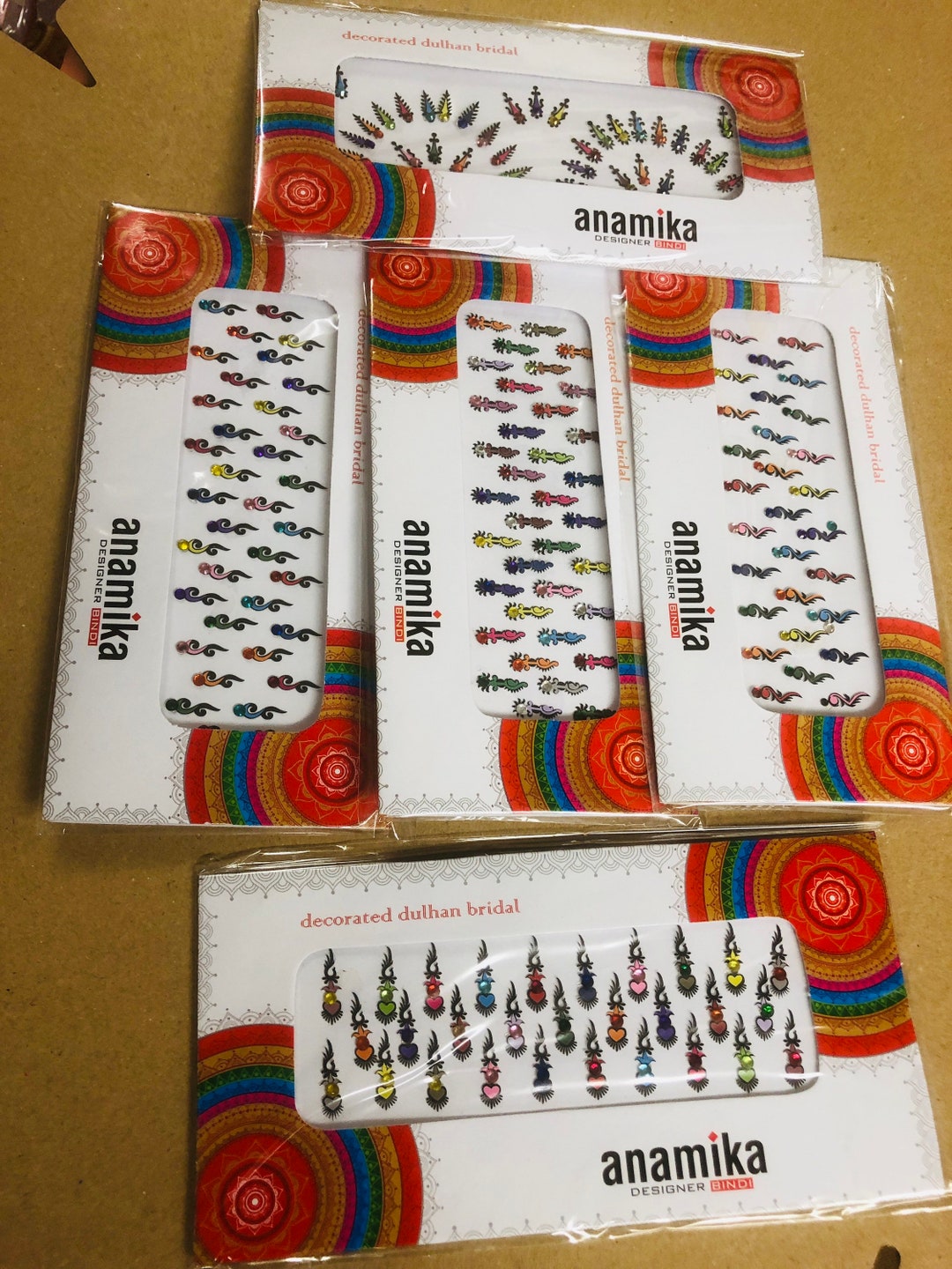 Bindi Bundle Set of 5 Indian Wedding Diwali Bindi Stickers - Etsy