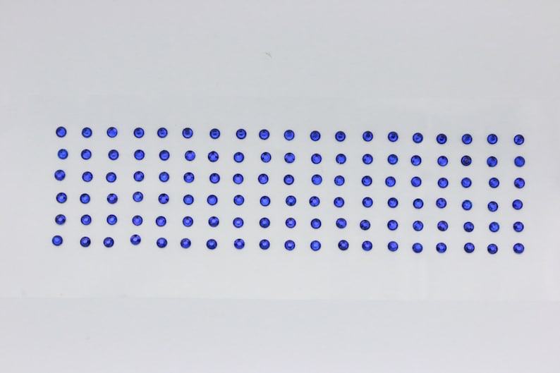 110 Royal Blue Crystal Dots Bindi Third Eye Bridal Bindi - Etsy