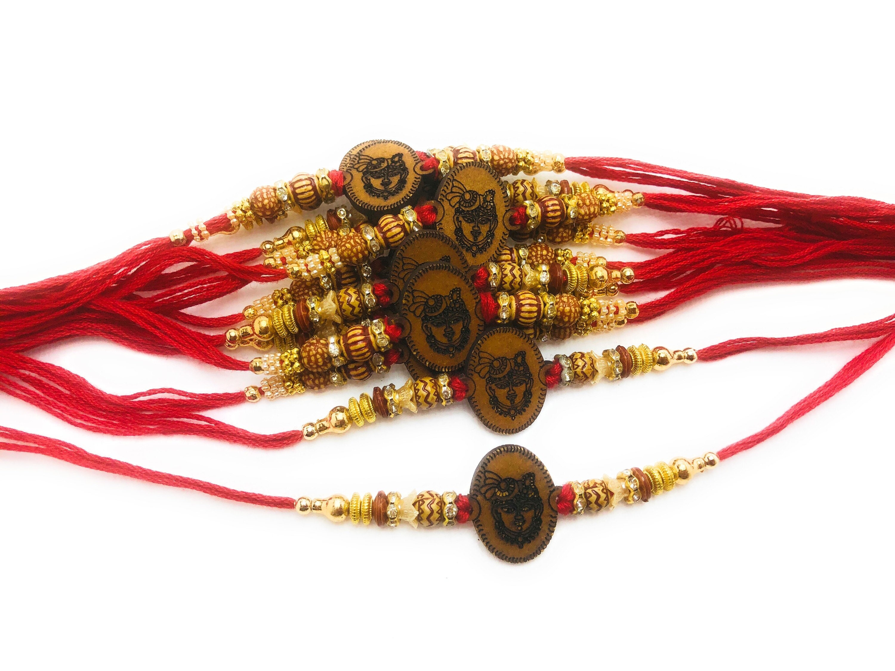 Rakhi Rakhadi Set of 12 Krishna Rakhi Handmade Rakhi Indian - Etsy UK