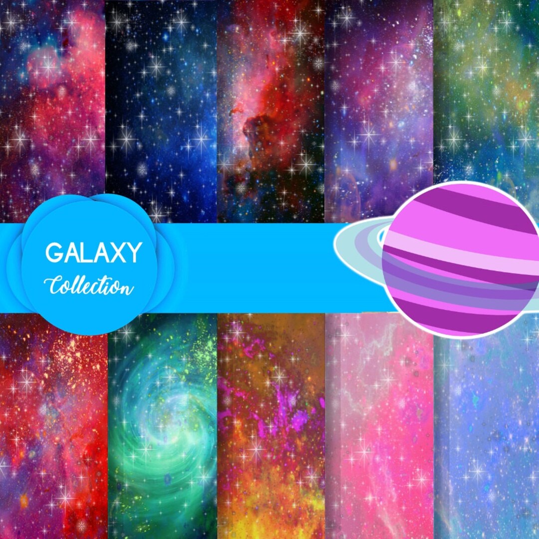 Galaxy Digital Paper Galaxy Paper Space Paper Digital Space - Etsy