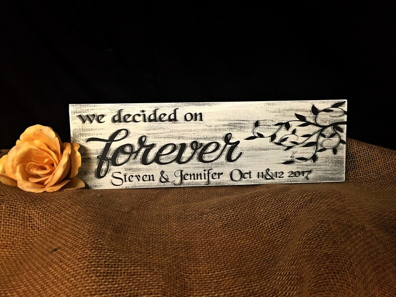 Personalized Gift Rustic Wedding Sign Engagement Gift - Etsy