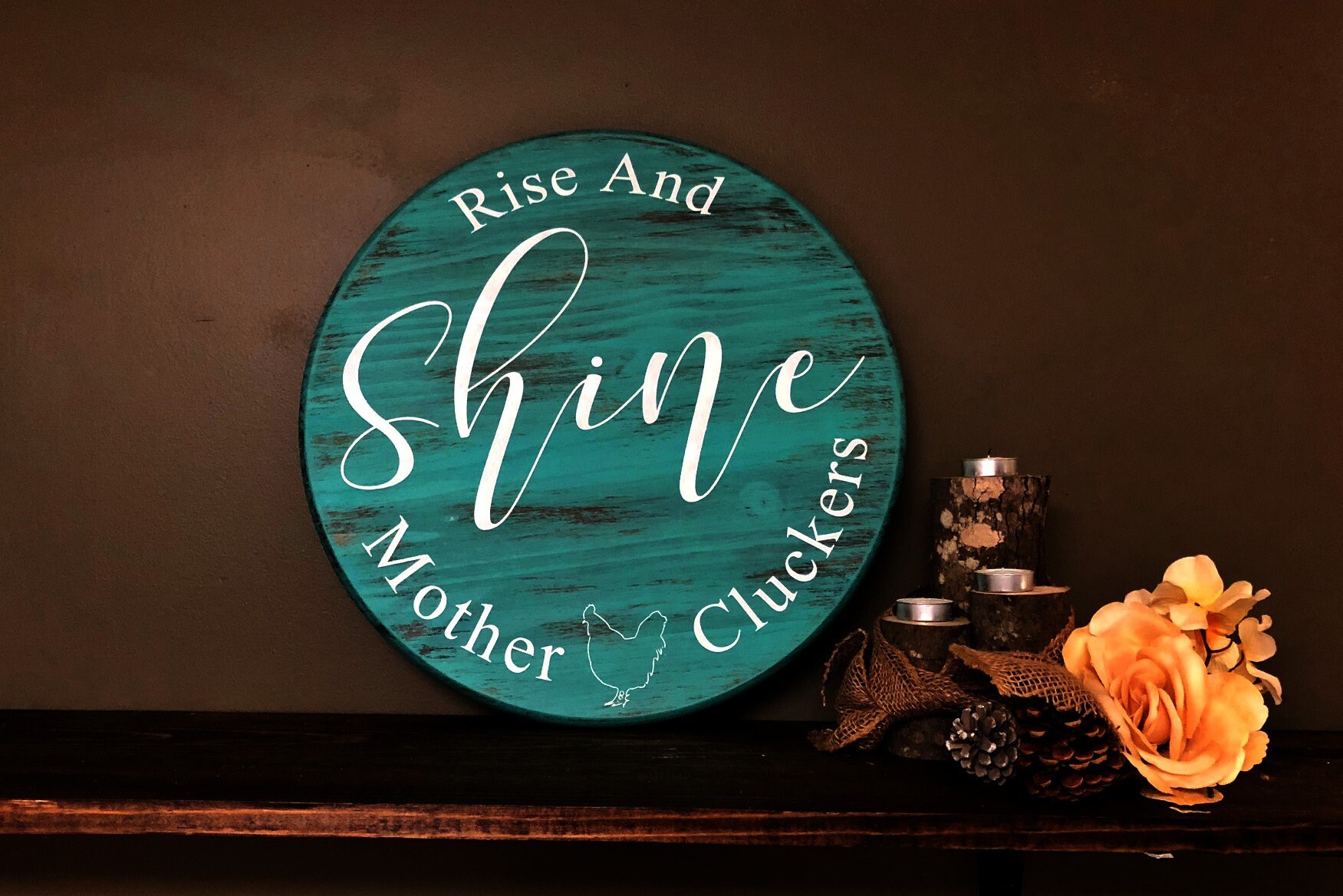Farmhouse Decor Rise and Shine Sign Farmhouse Kitchen Sign - Etsy