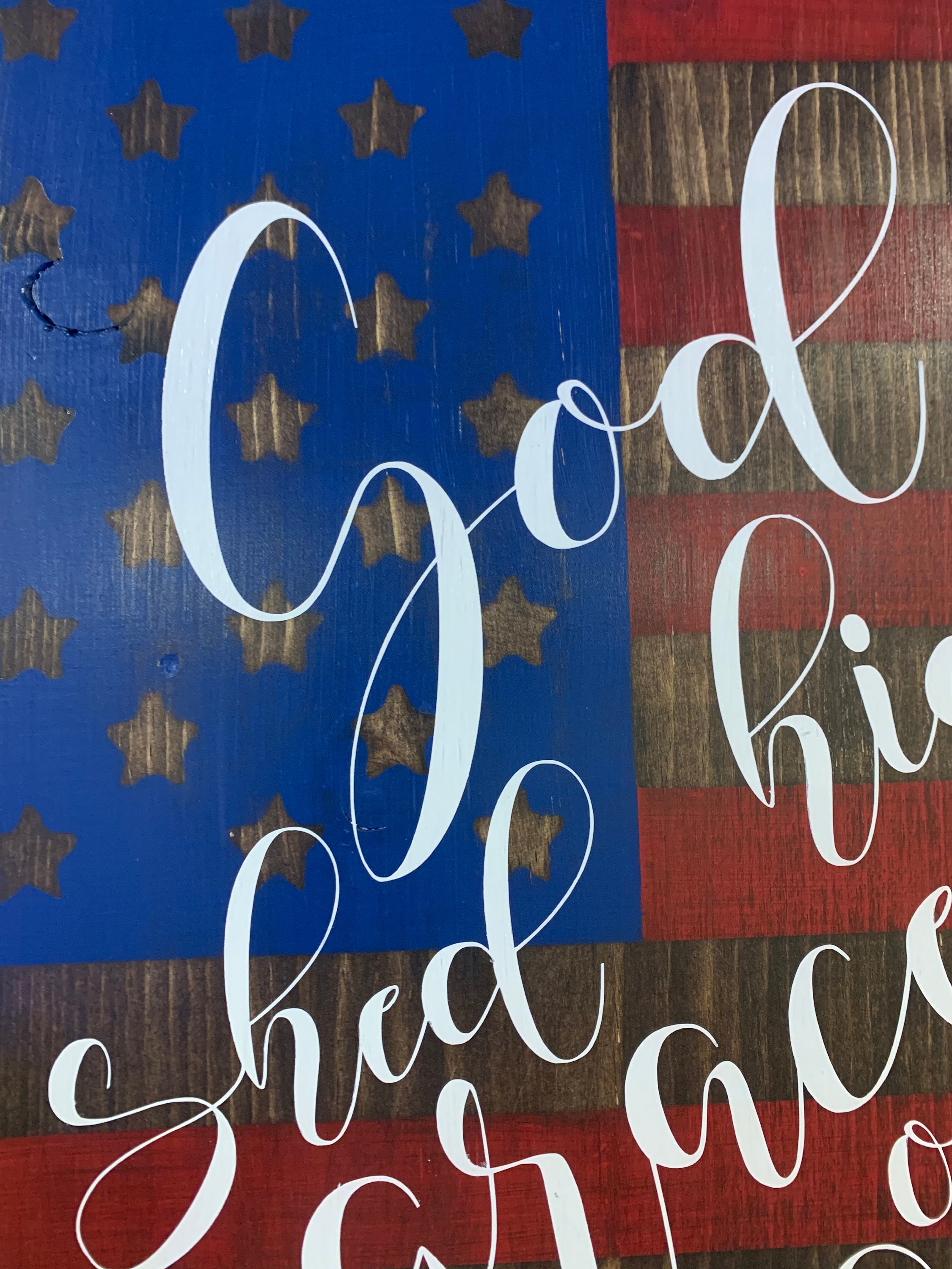 Patriotic Sign america the Beautiful Americana Sign | Etsy