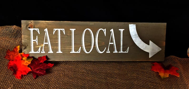 Eat Local Arrow Sign Kitchen Décor Cute Kitchen Wall | Etsy