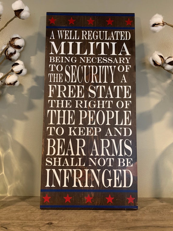 Second Amendment Sign Gun Sign Patriot Wall Art Americana - Etsy
