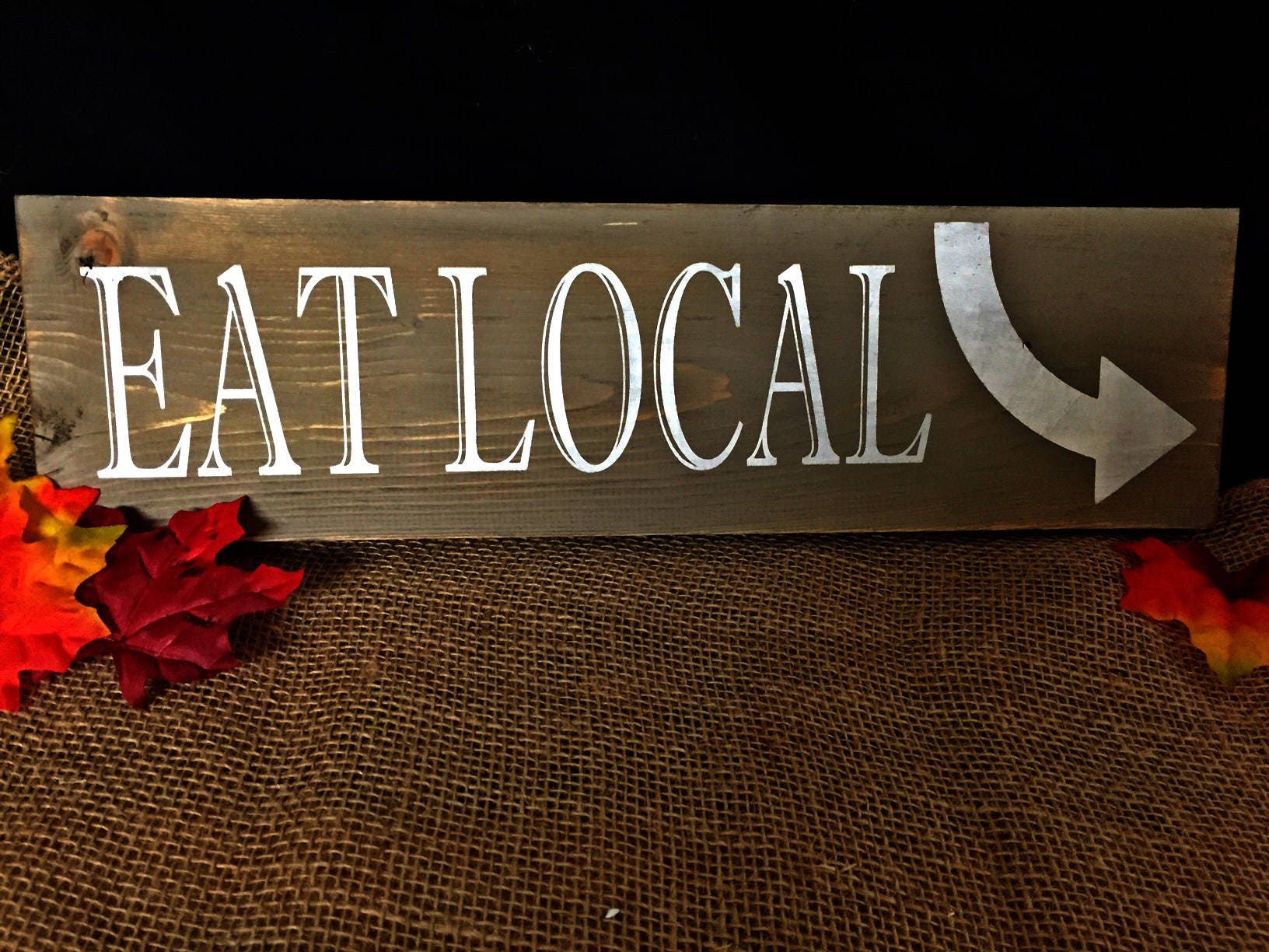 Eat Local Arrow Sign Kitchen Décor Cute Kitchen Wall | Etsy