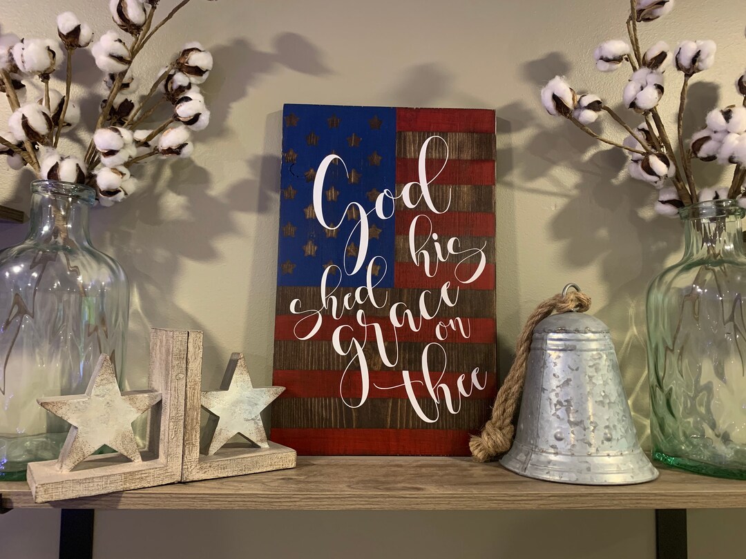 Patriotic Sign america the Beautiful Americana Sign - Etsy