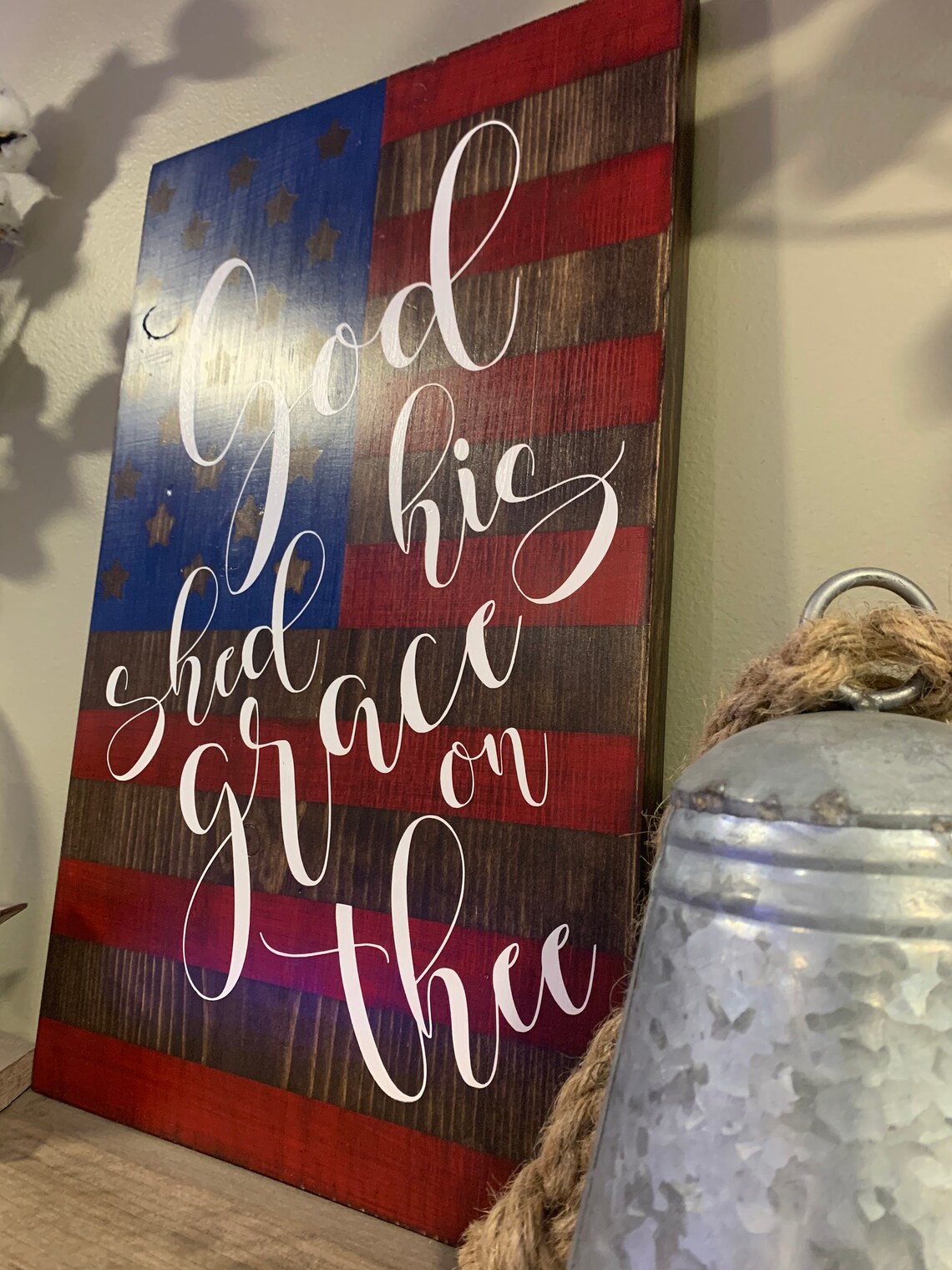 Patriotic Sign america the Beautiful Americana Sign | Etsy