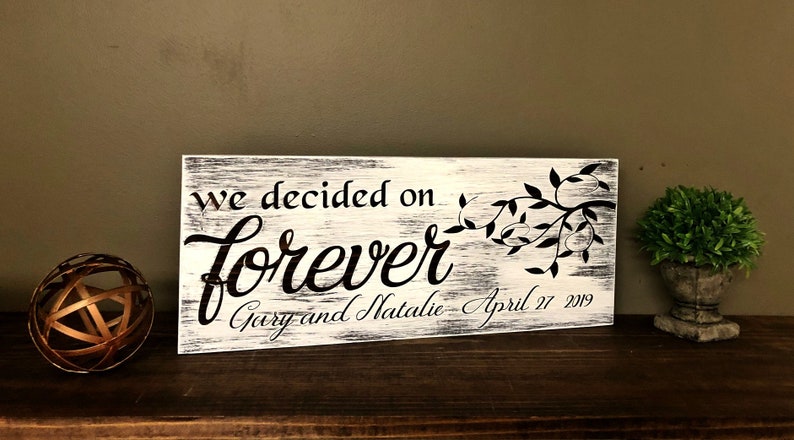 Personalized Gift Rustic Wedding Sign Engagement Gift - Etsy