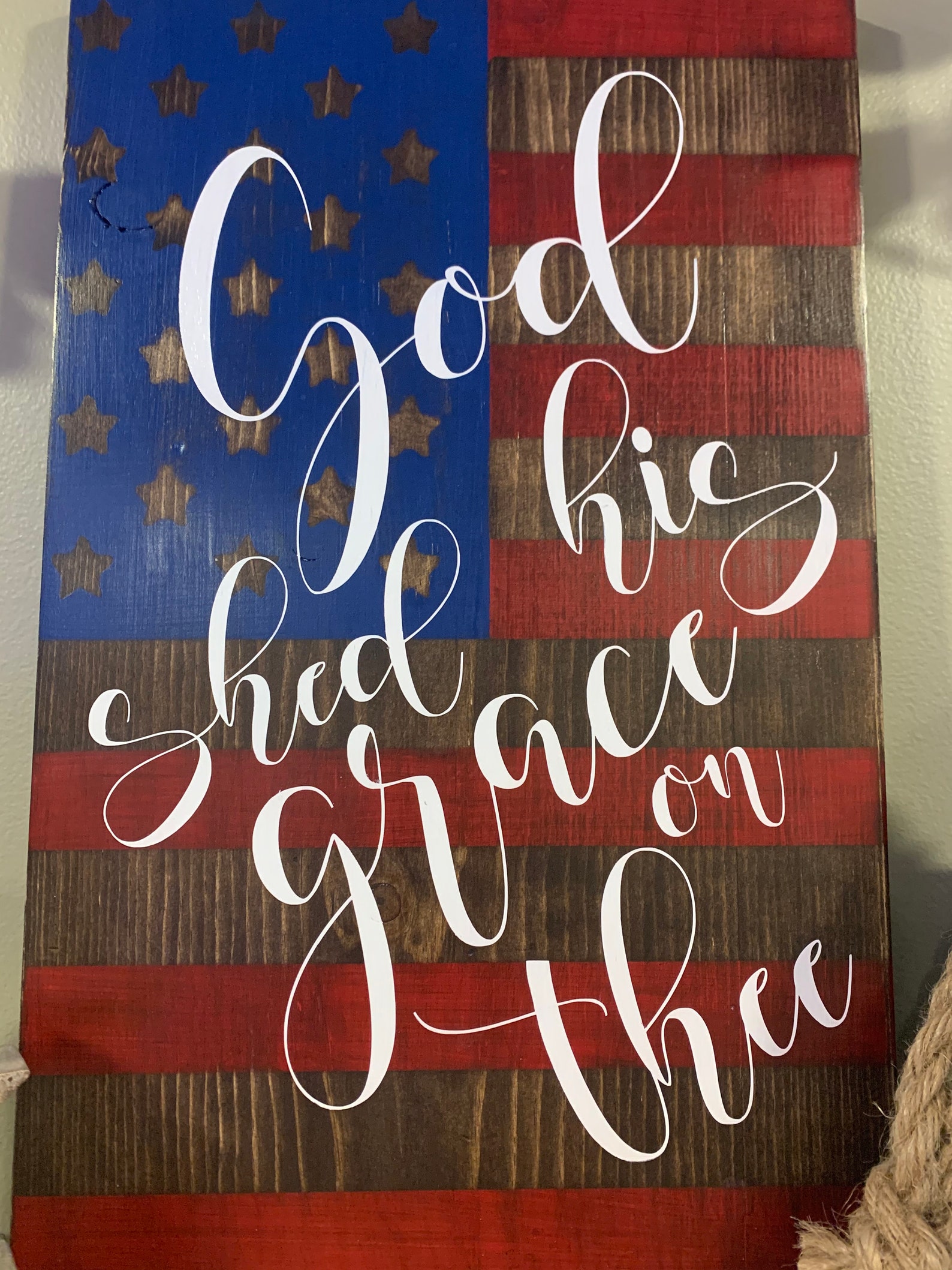 Patriotic Sign america the Beautiful Americana Sign | Etsy