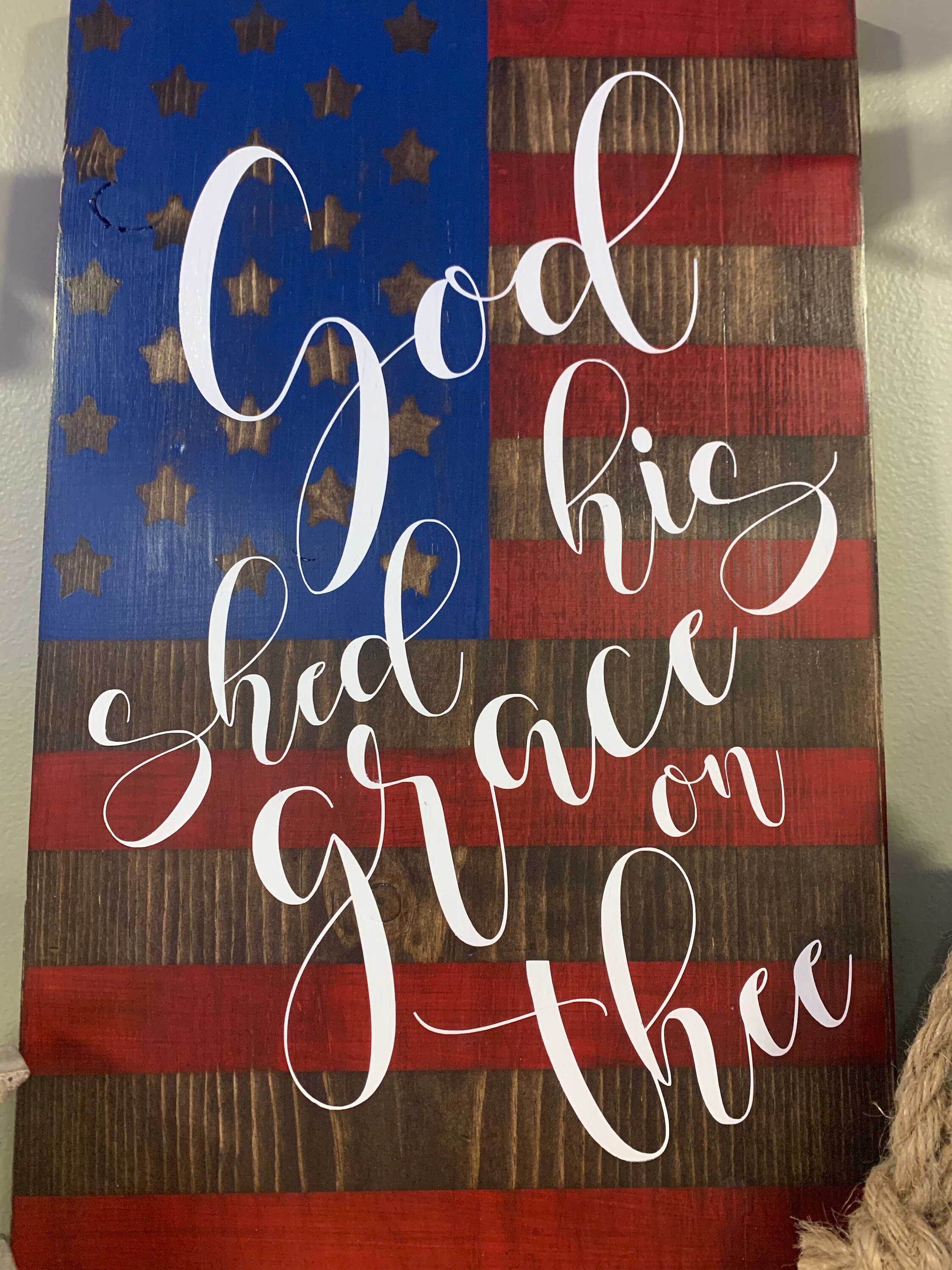 Patriotic Sign america the Beautiful Americana Sign | Etsy