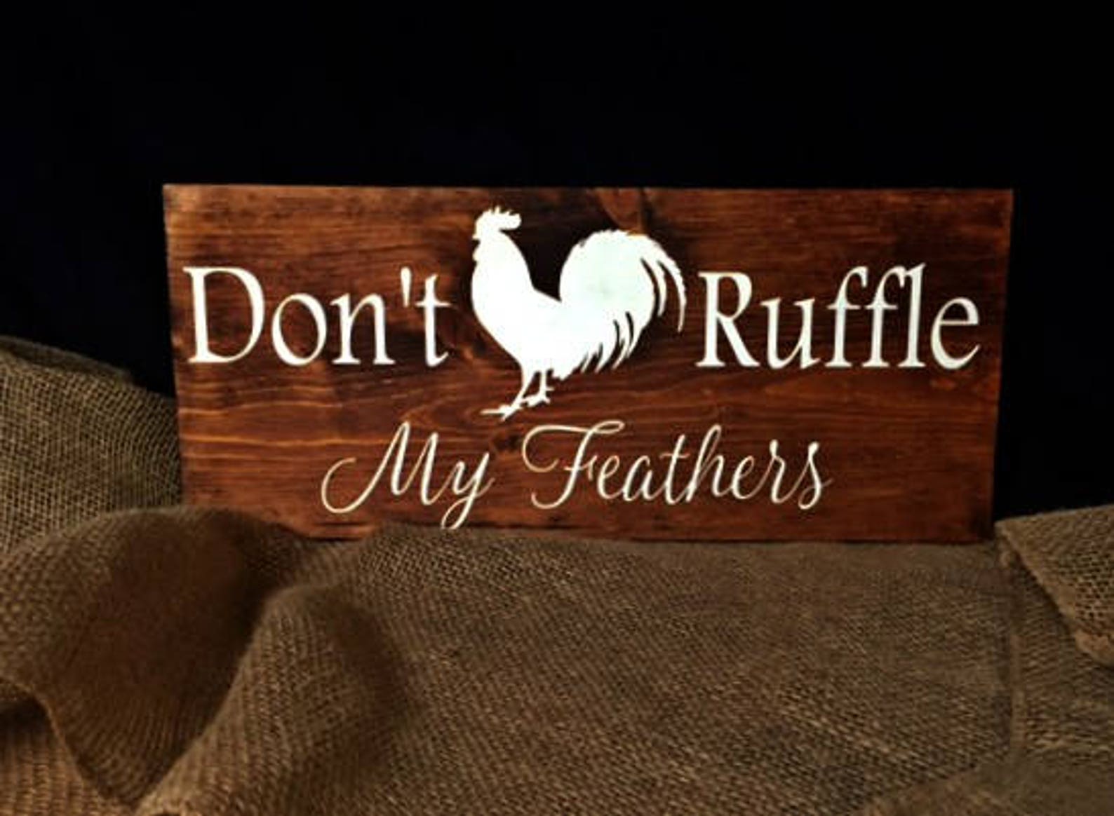 Don't Ruffle My Feathers Country Kitchen Farm Kitchen | Etsy
