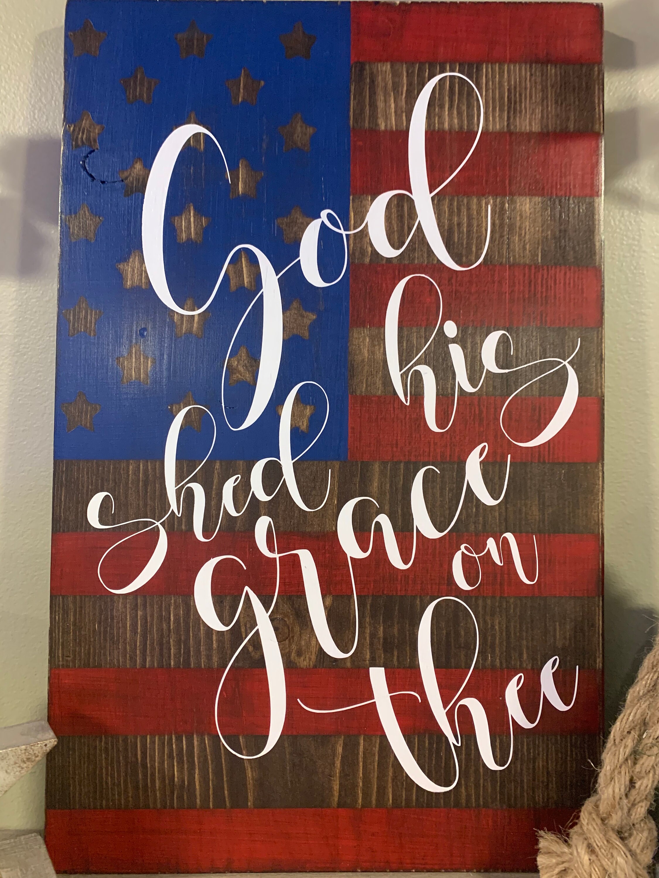 Patriotic Sign america the Beautiful Americana Sign | Etsy