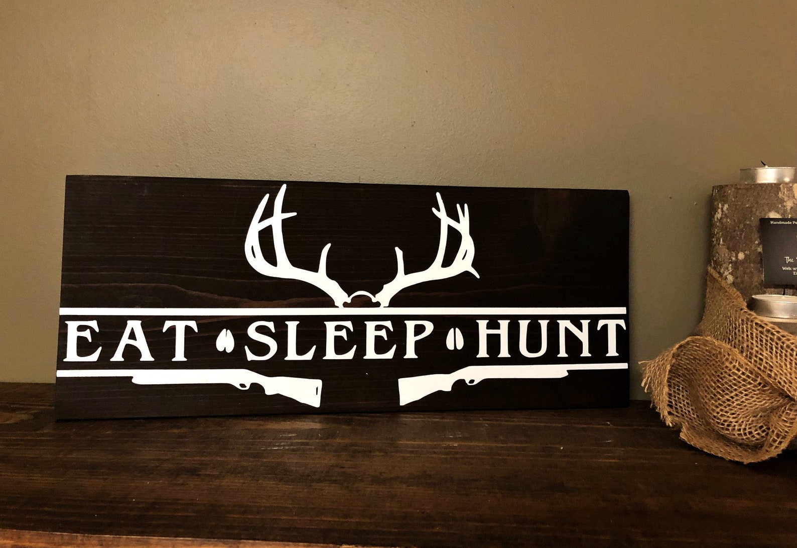Eat Sleep Hunt Sign Gift for Hunter Gift for Him Wood - Etsy