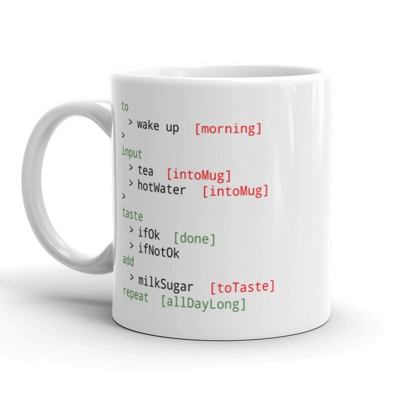 Code Tea Computer Programmer Tea Cup Tea Mug Coffee Mug | Etsy