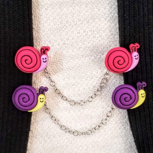 Snail Sweater Cardigan Clip, Collar Clip, Sweater Guard, Sweater Clasp ...