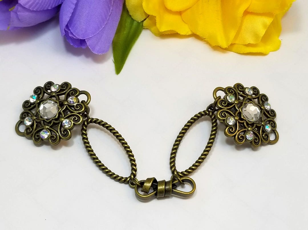 Bronze Sweater Cardigan Clip, Collar Clip, Sweater Guard, Sweater ...