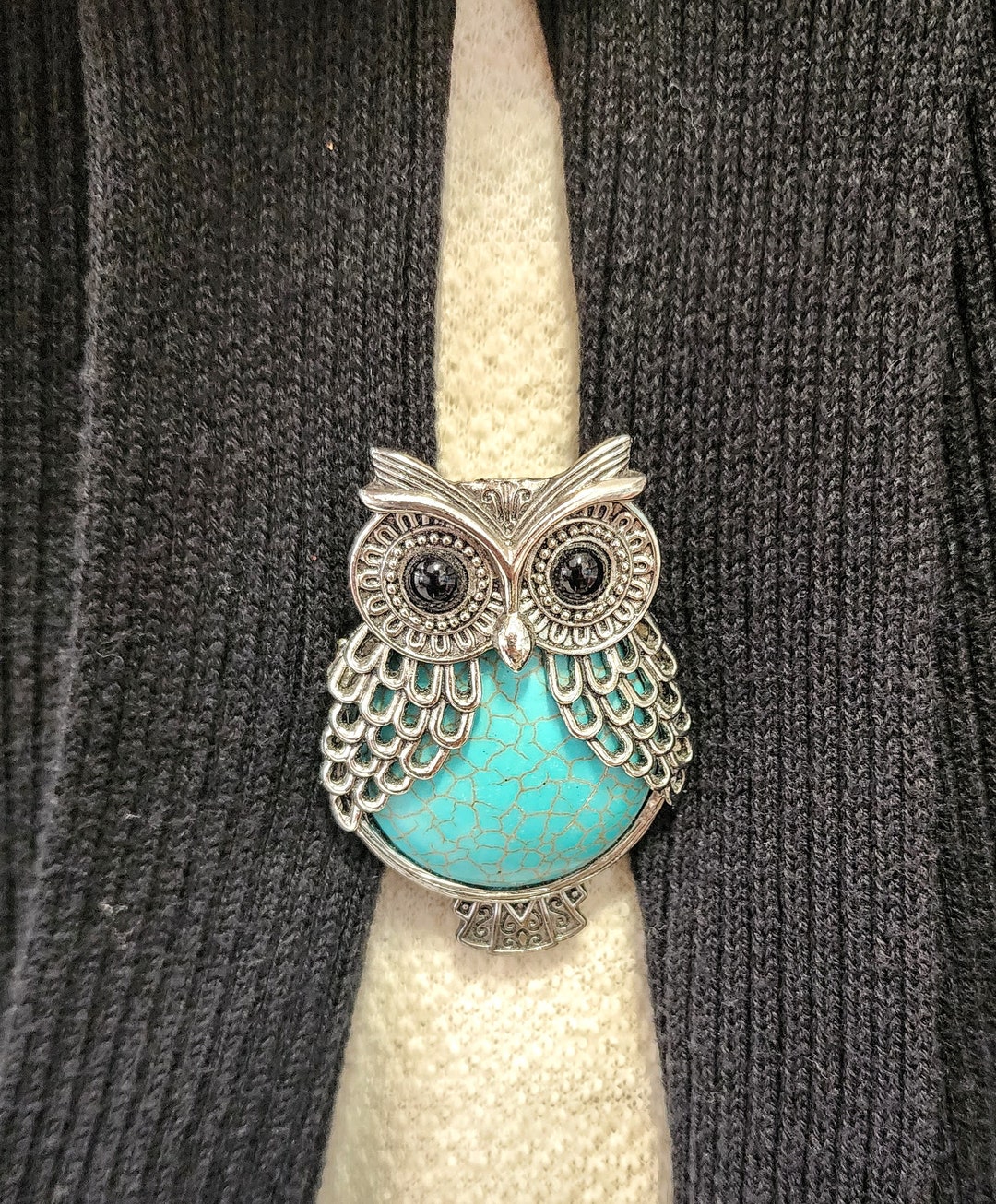 Owl Sweater Clip, Cardigan Clip, Sweater Closure 5204 - Etsy