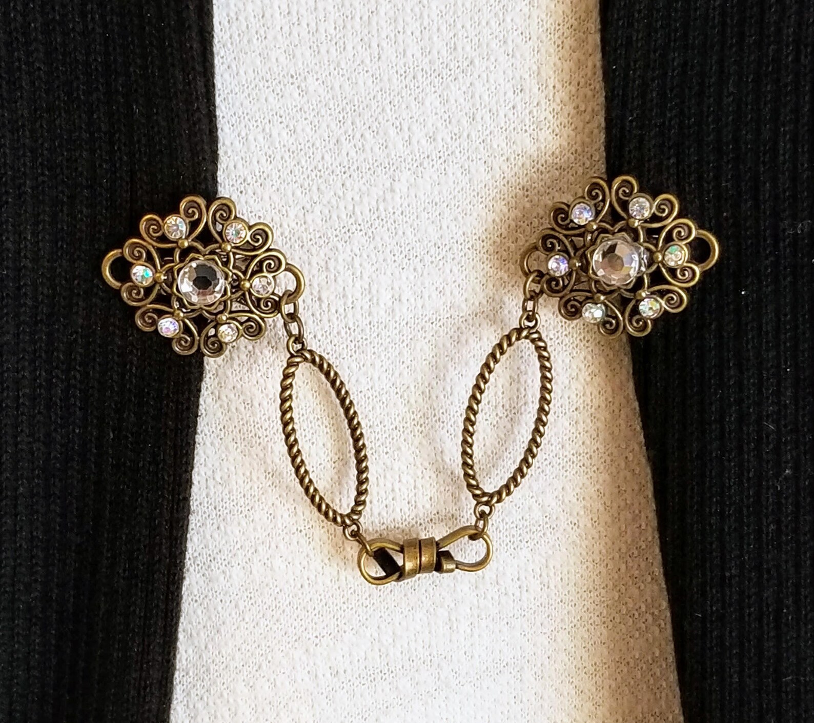 Bronze Sweater Cardigan Clip Collar Clip Sweater Guard - Etsy