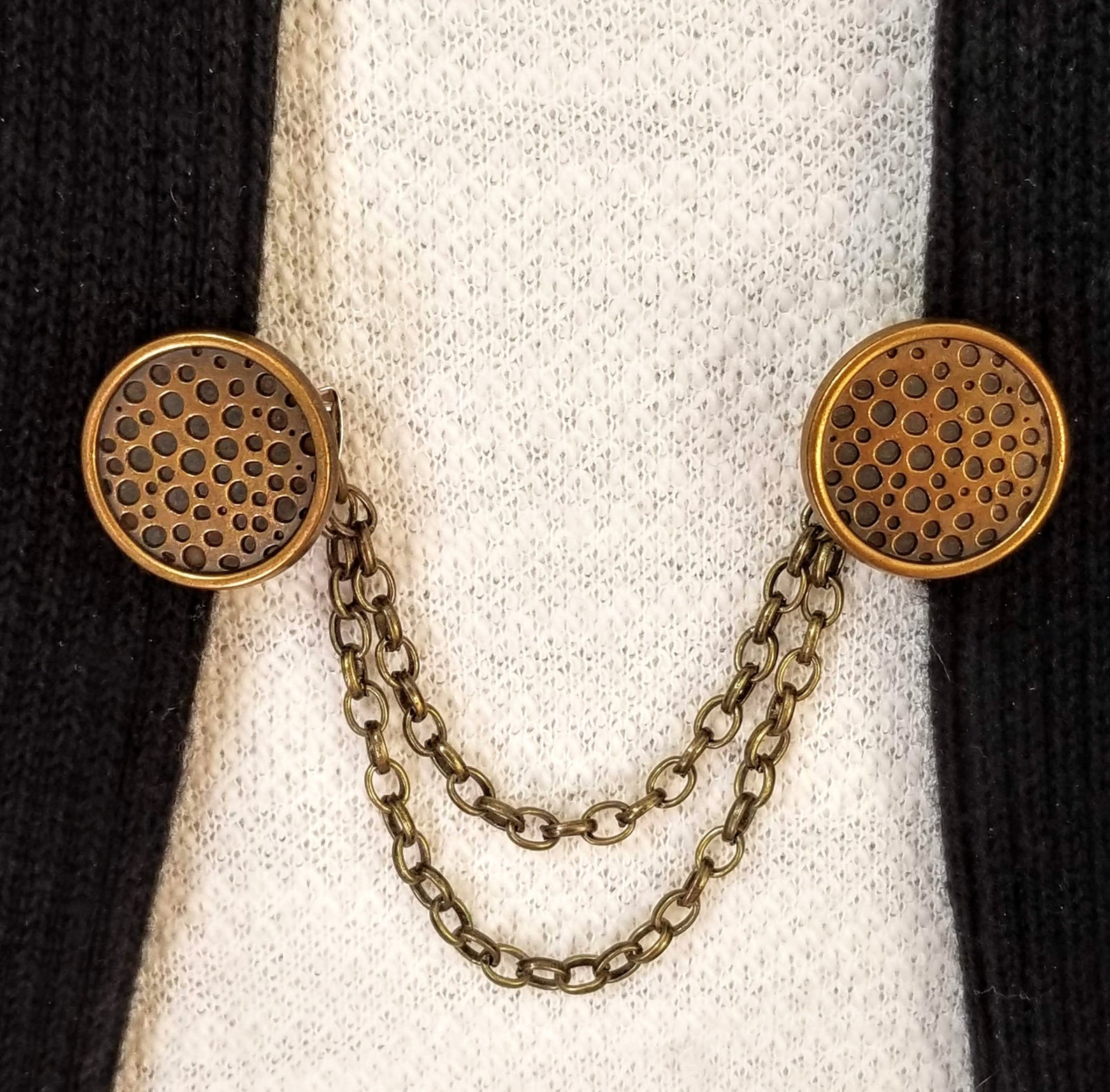 Bronze Round Sweater Cardigan Clip Sweater Closure Sweater | Etsy