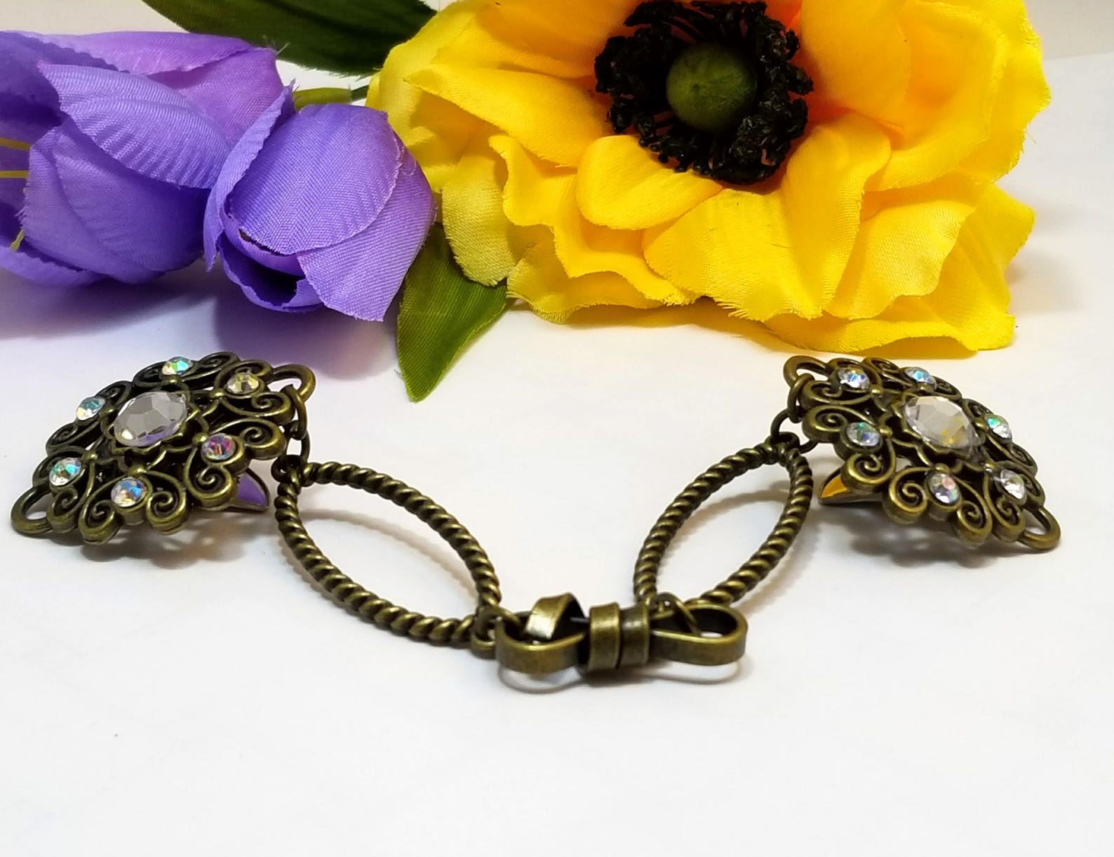 Bronze Sweater Cardigan Clip Collar Clip Sweater Guard - Etsy