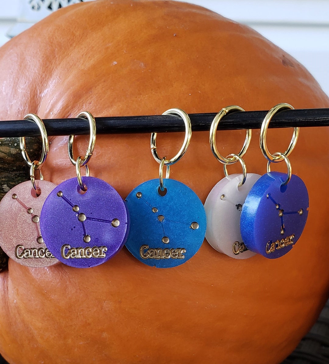 Set of 5 Resin Cancer Stitch Markers - Etsy