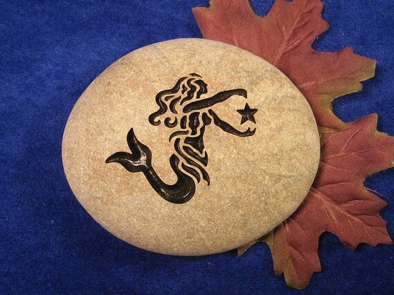 Custom Engraved Stone Art With One Word or Design of Your | Etsy