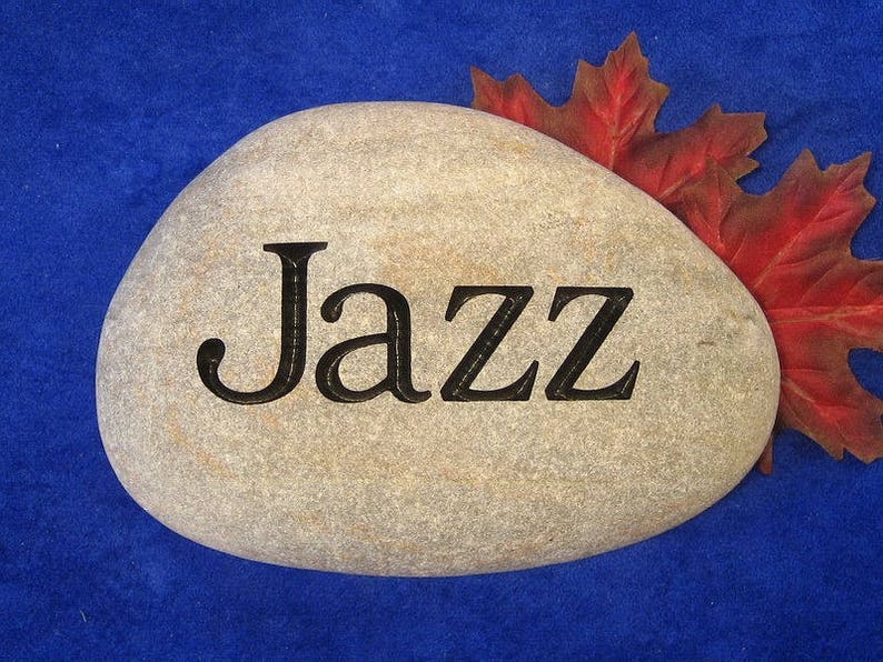 Custom Engraved Stone Art with One Word or Design | Etsy