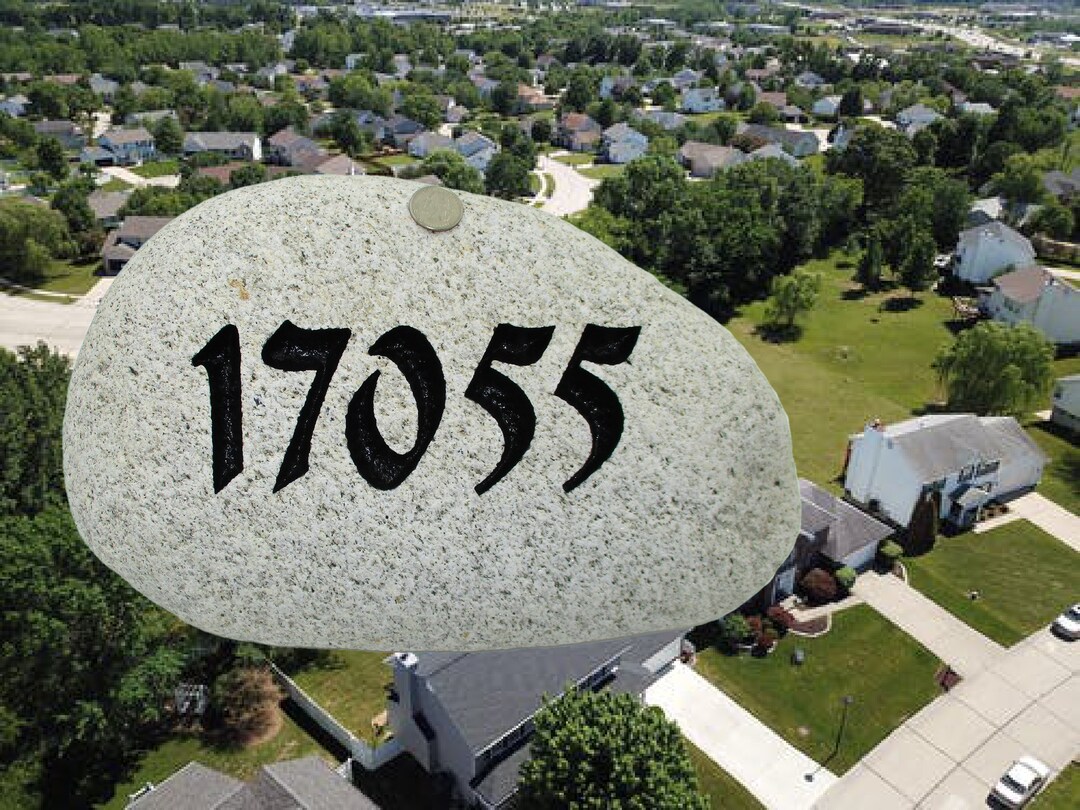 Personalized Engraved Address Marker Stone - Etsy