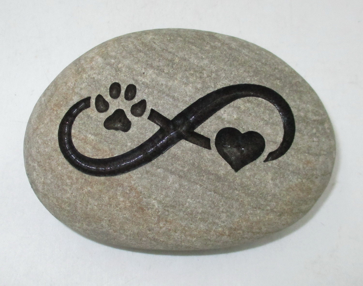 Custom Engraved Stone Art With One Word or Design of Your Choice We ...