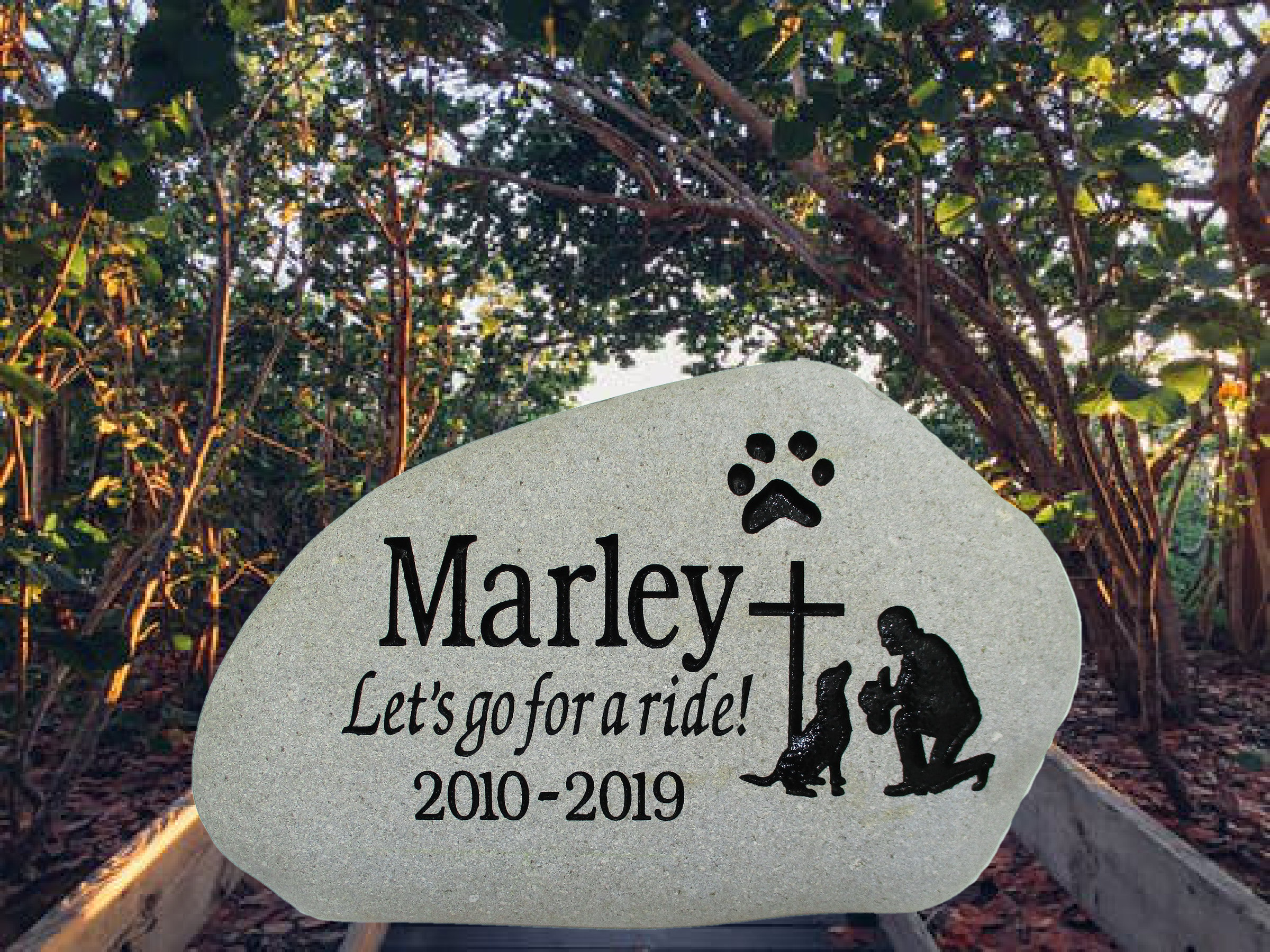 Personalized Pet Memorial, Grave Marker Stone. Custom Headstone. One of ...
