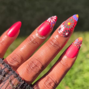 Cazuela De Barro - Brick Red 3D Flower and Gold Chrome Mexican False ...