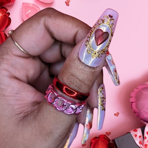 Cupid's Arrow - Pink Aurora Chrome Baroque Cupid Valentine's Day False ...