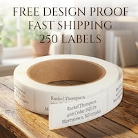 Custom Calligraphy Address Labels: Small Thermal Print Stickers on Roll ...