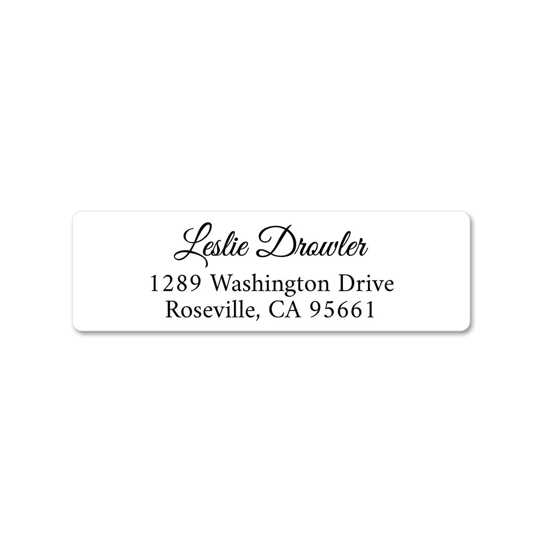 Elegant Script and Serif Address Label - Mailing Labels for Envelopes ...