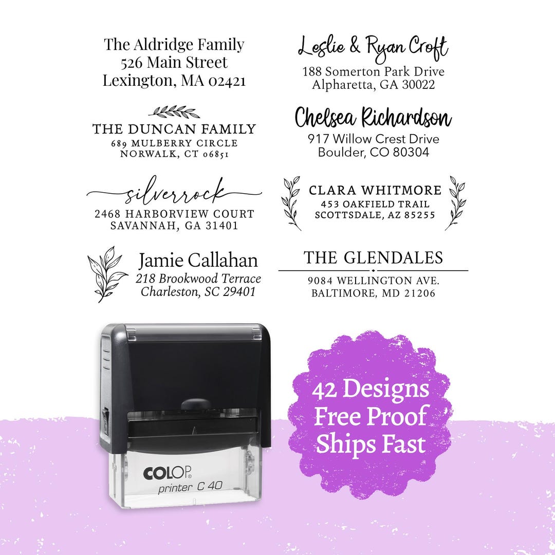 Custom Address Stamp – Personalized Self Inking Address Stamp - Etsy