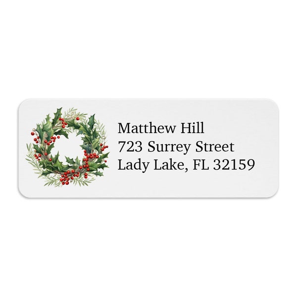 Christmas Wreath Labels - Etsy