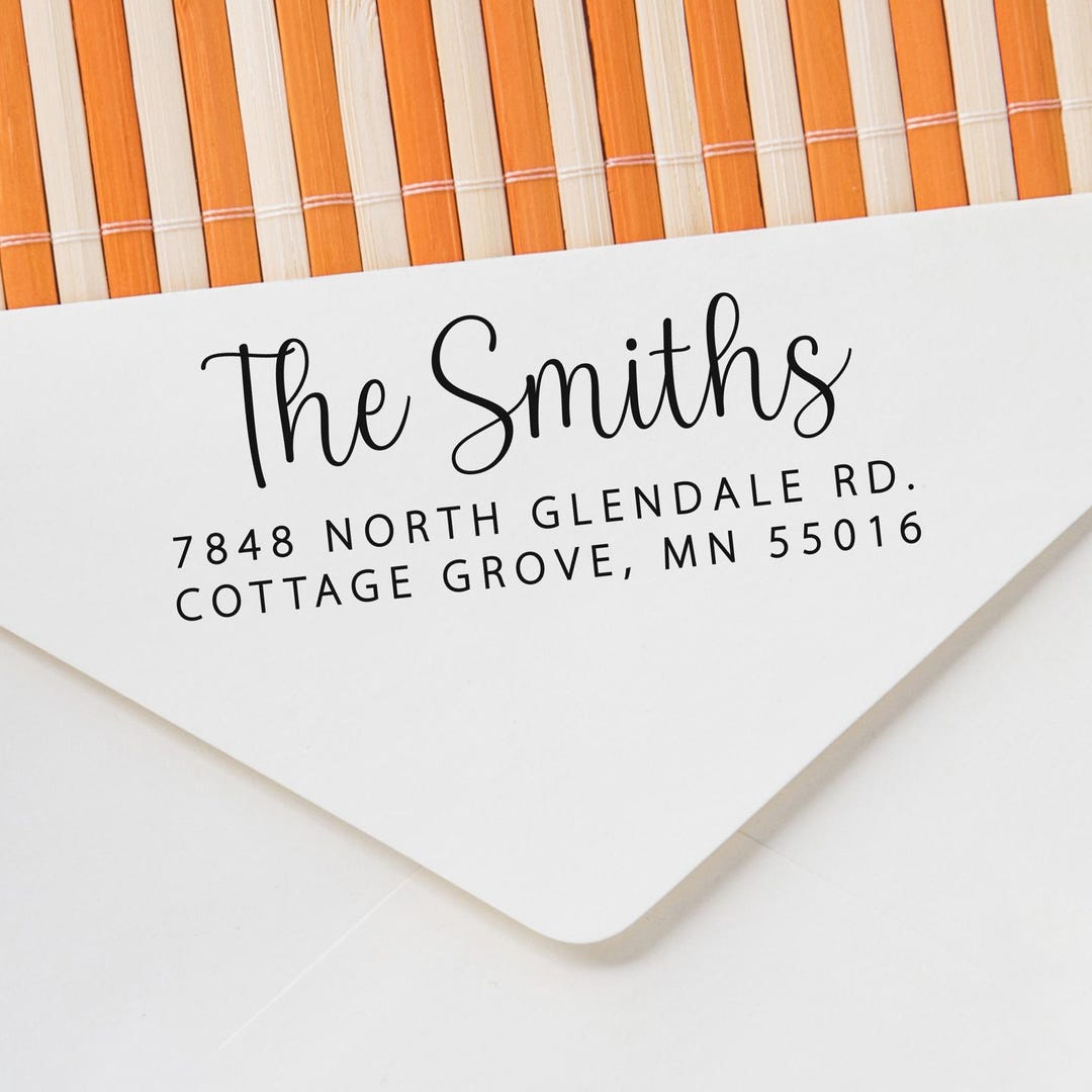 Custom Return Address Stamp, Self-inking Stamp or Wood Handle ...