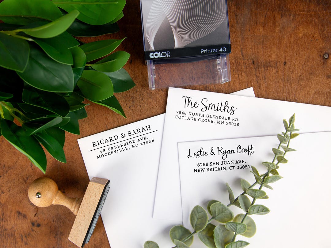 Personalized Return Address Stamp – Custom Self-inking or Wood Handle ...