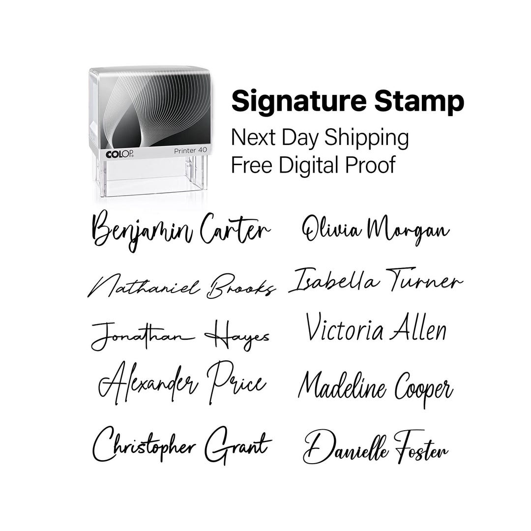 Custom Signature Stamp – Personalized Self-inking Stamp From Your ...