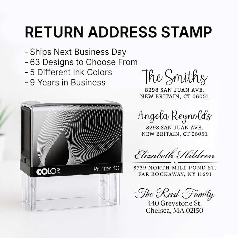 Personalized Self Inking Address Stamps - Etsy