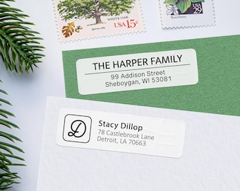 Personalized Return Address Label, Custom Flower Address Label Stickers ...