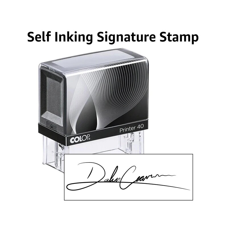 Personalized Signature Stamp: Custom Self-inking Black Ink - Etsy